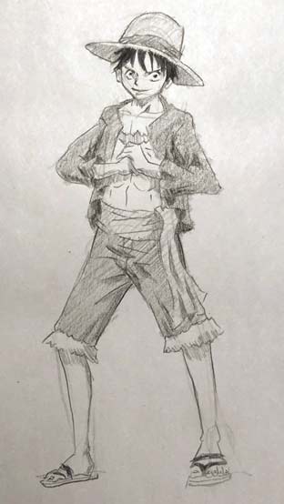 How To Draw Monkey D Luffy Drawing One Piece Easy Simple Fast