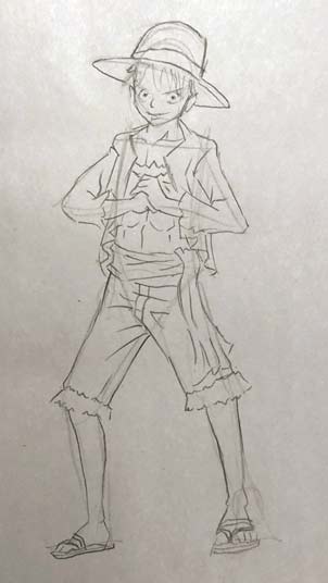 How To Draw Monkey D Luffy Drawing One Piece Easy Simple Fast